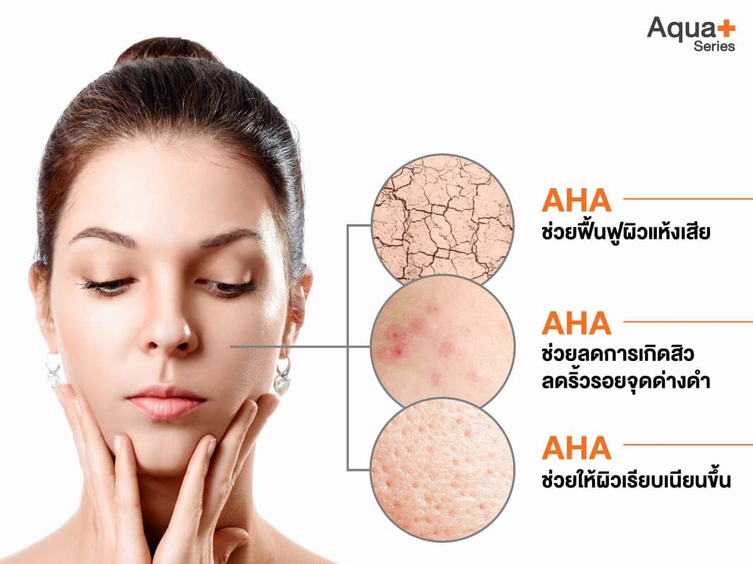 AHA คือ: ตัวช่วยมหัศจรรย์กู้ผิวใสชั่วพริบตา – AquaPlus